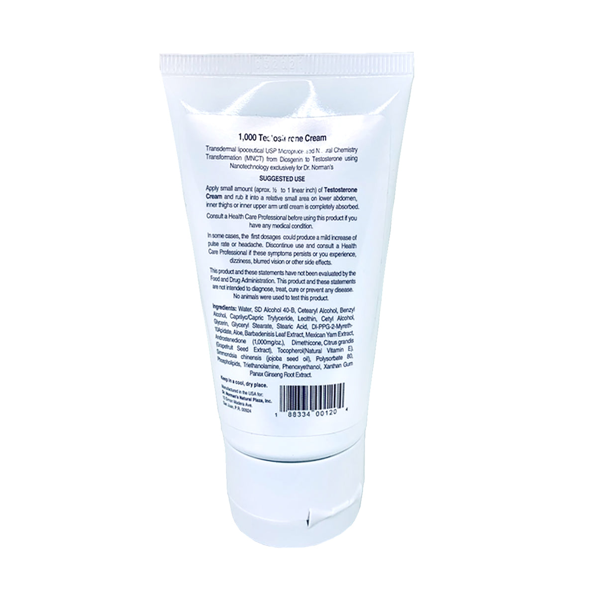 Dr. Norman's Testosterone 1000mg Enhancing Body Cream 2 oz (Female - M ...