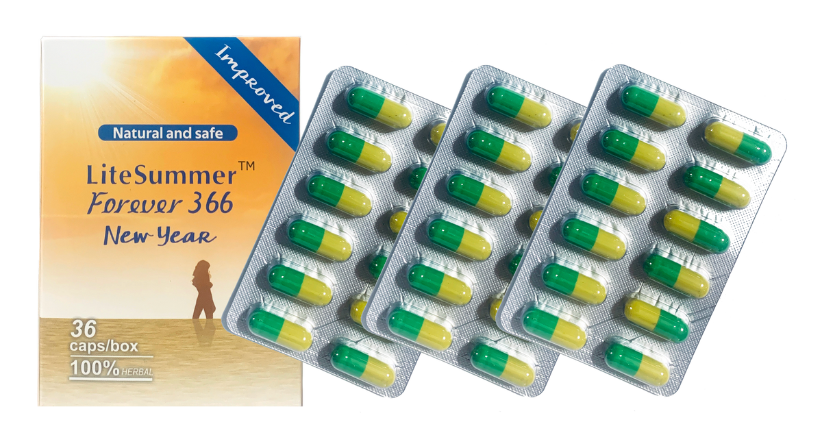 LiteSummer Forever 366 Green/Yellow (36 Caps Box) – Jireh Bloom